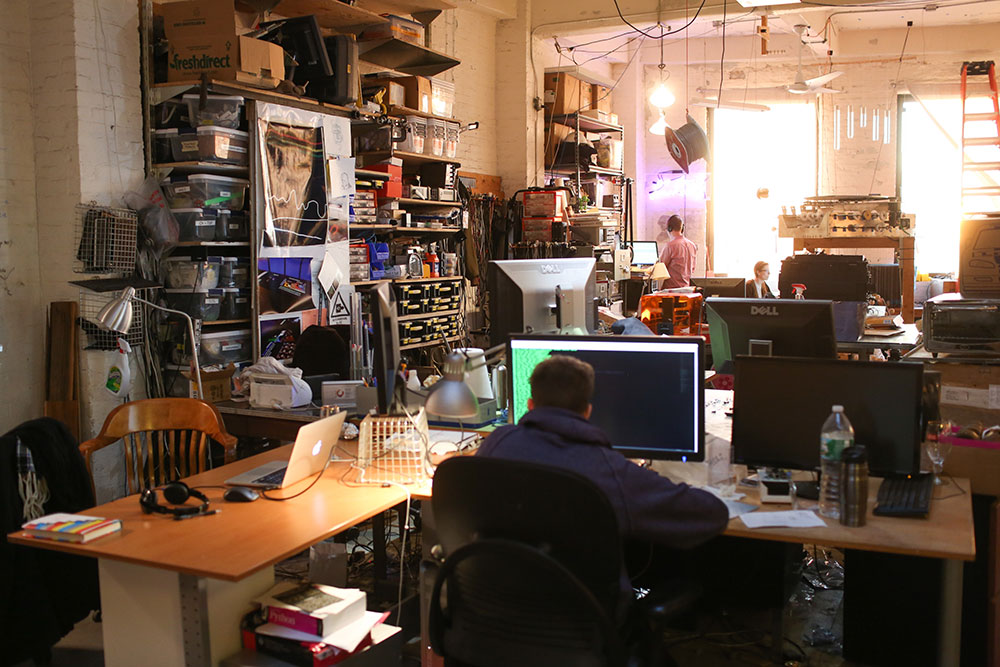 A biologist, an engineer, a designer and a musical robot builder walk ...