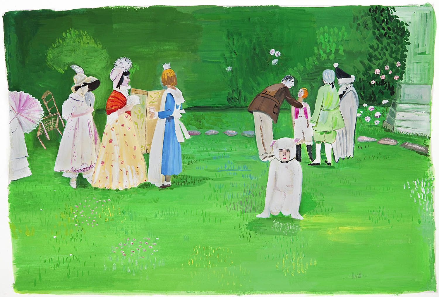 Gallery: Maira Kalman’s girls standing on lawns